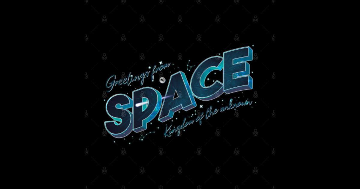 Greetings From Space | Retro Lettering - Greetings - T-Shirt | TeePublic