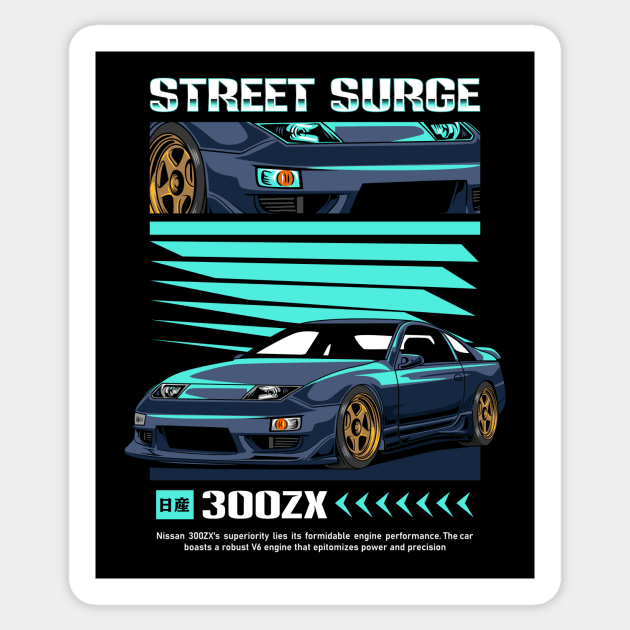 Nissan 300ZX Car - Nissan 300zx Car - Sticker | TeePublic