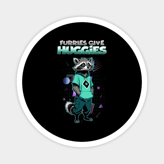 Furries Give Huggies I Raccoon Fursuit Cosplay - Furry - Magnet | TeePublic