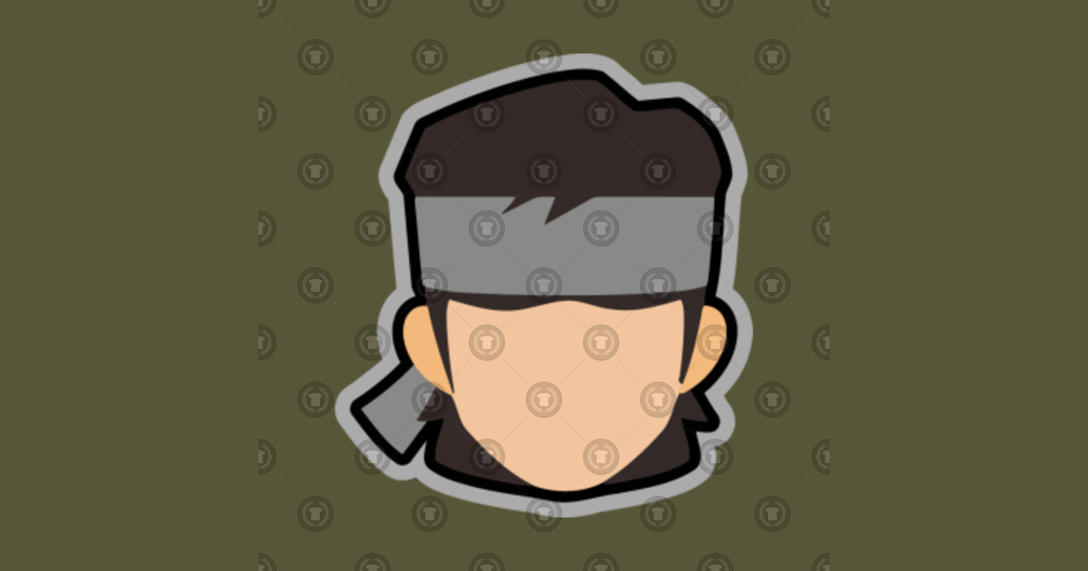 Solid Snake Stock Icon - Super Smash Bros Ultimate - Sticker | TeePublic