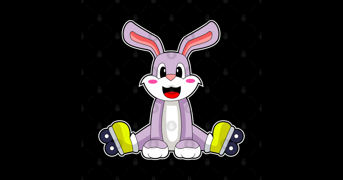 Rabbit Inline skating Roller skates - Skater - Sticker | TeePublic