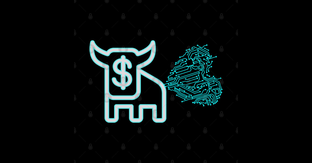 bull blockchain fart - Bull - Sticker | TeePublic