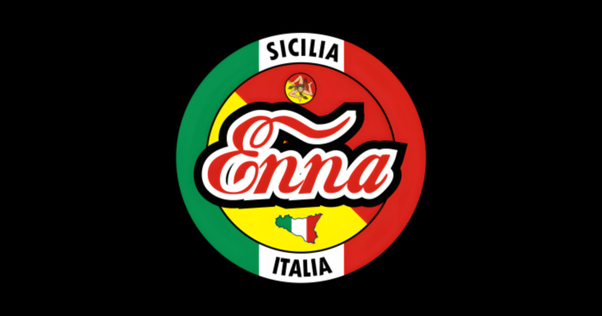 Enna Sicilia Italia lettering flag - Enna - Sticker | TeePublic