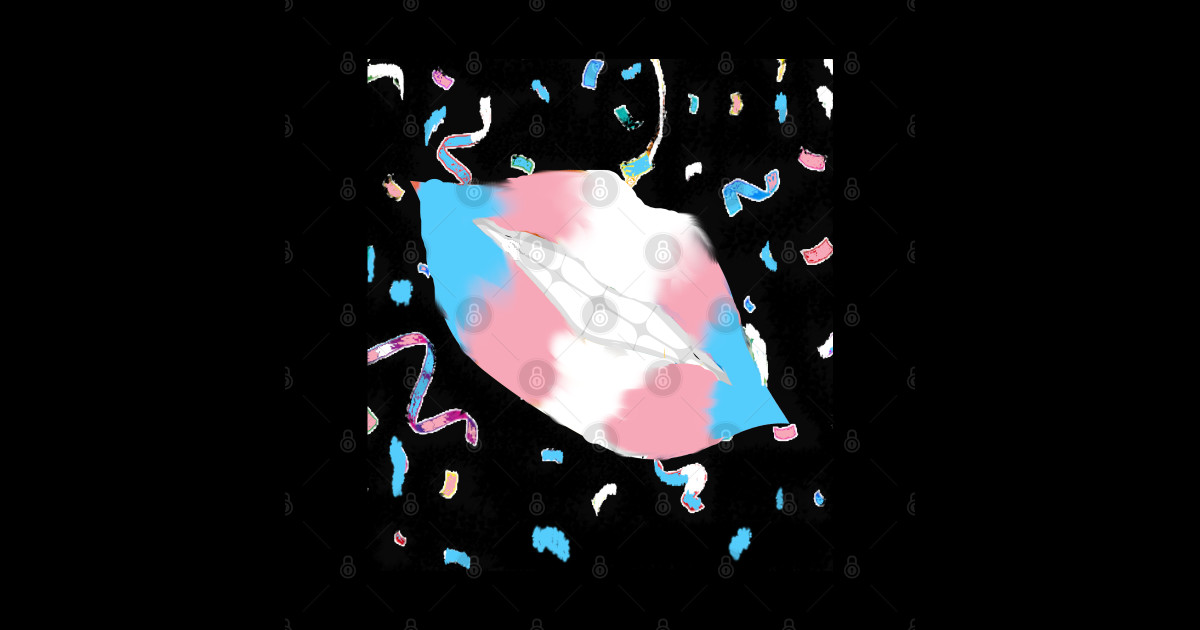 LGBTQ Transgender Pride Flag Lips, sparks - Lgbtq Transgender Pride ...