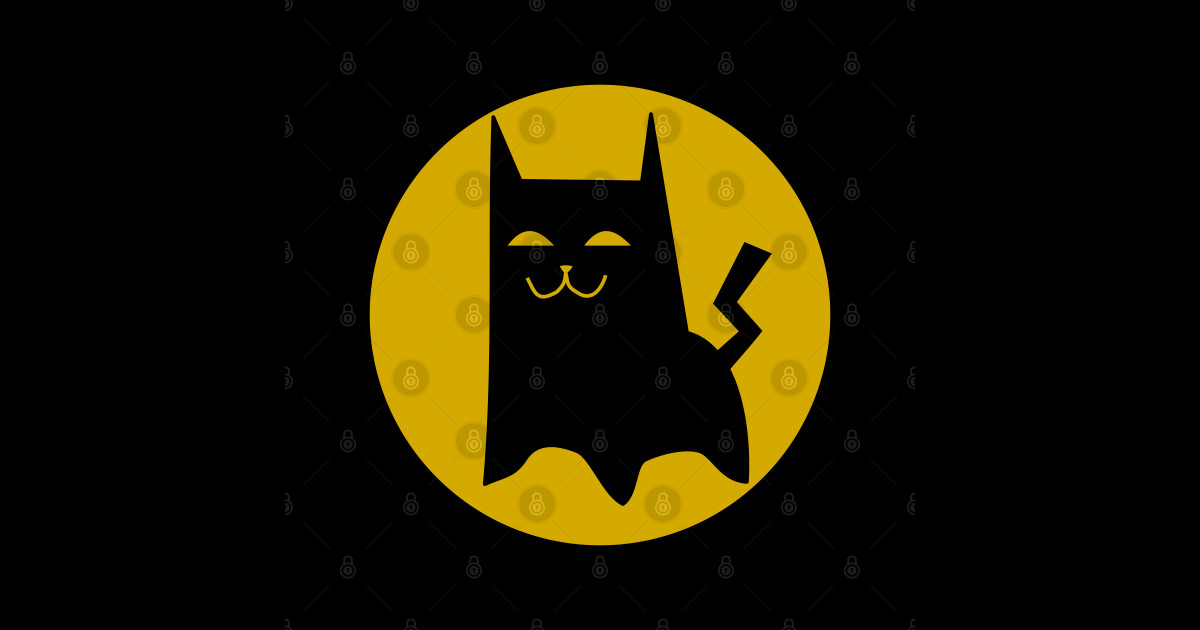 Cute Batcat Symbol | Shadow | Kitten | Kitty Cartoon - Kitty - Sticker ...