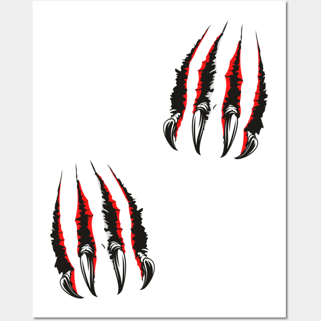 how to draw bear claw marks