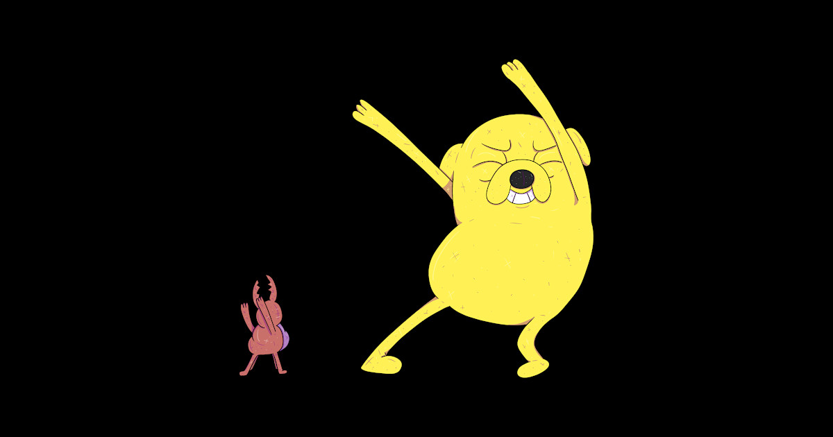 Adventure Time - Jake Dancing With Bug - Adventuretime - Sticker ...
