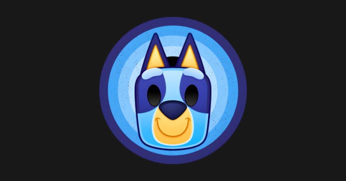 Bluey Circle - Creative Blue Circle Art - T-Shirt | TeePublic