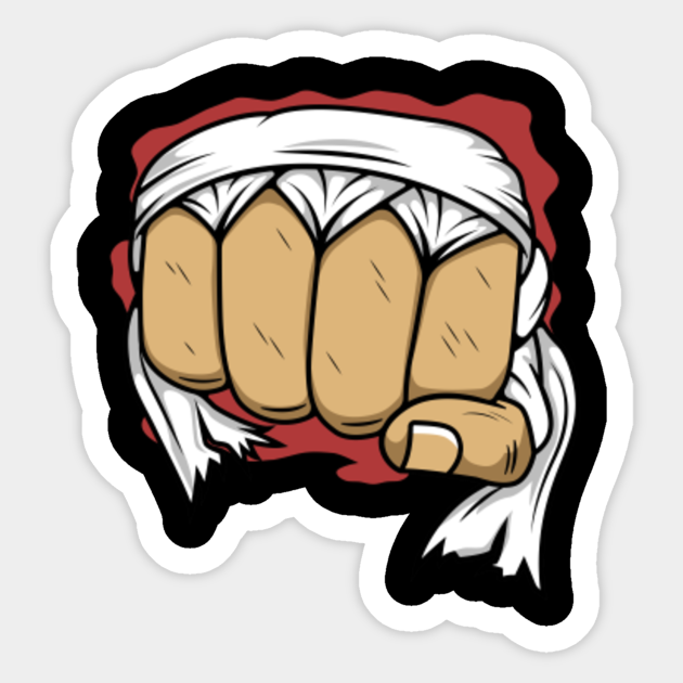 bloody fist fight - Fighting - Sticker | TeePublic