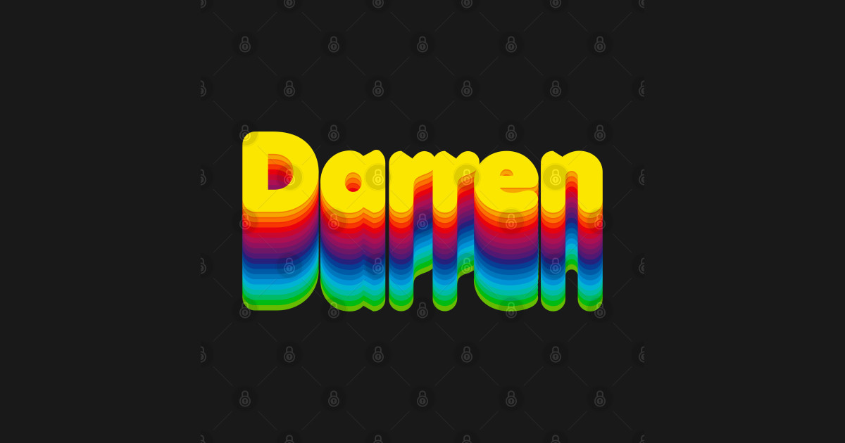 Rainbow Darren Name Label - Rainbow Darren Name Label - T-Shirt | TeePublic