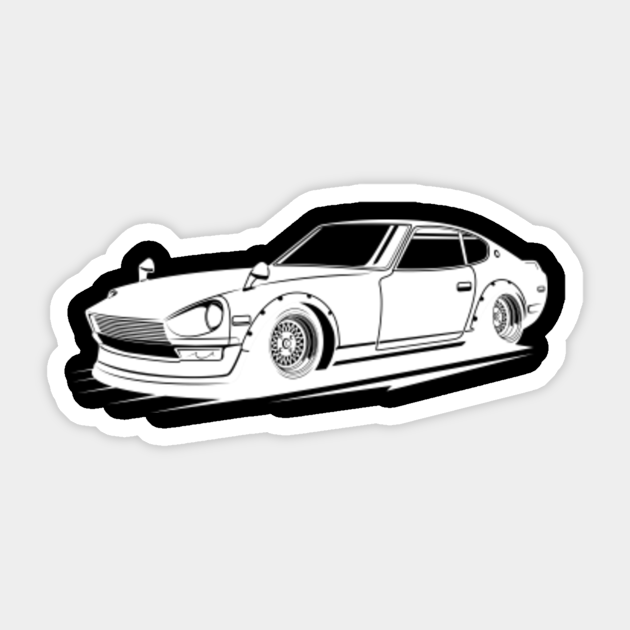 White datsun 240z classic - Datsun 240z - Sticker | TeePublic