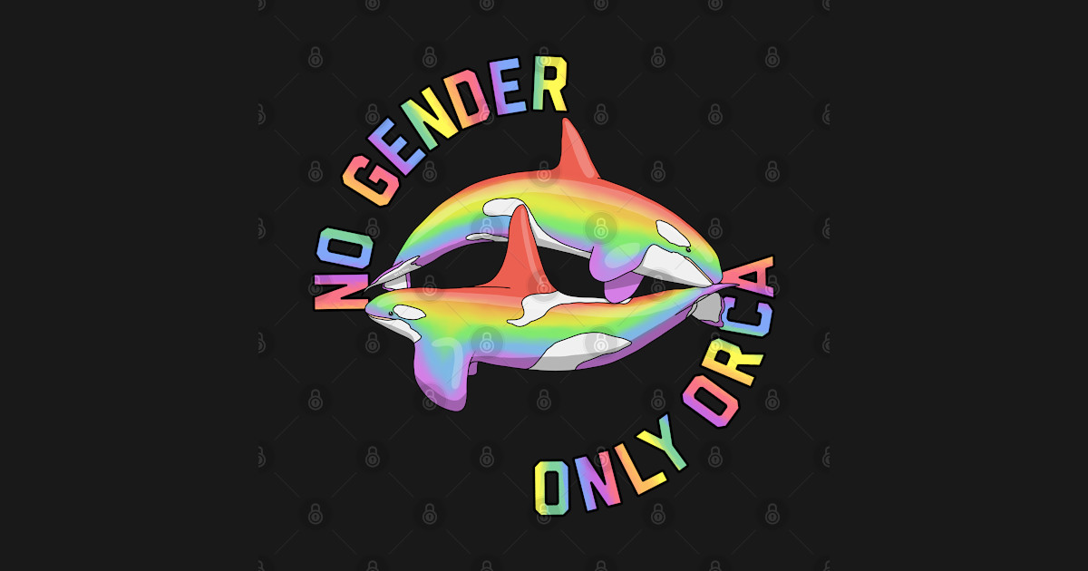 No Gender Only Orca Rainbow - Nonbinary - T-Shirt | TeePublic