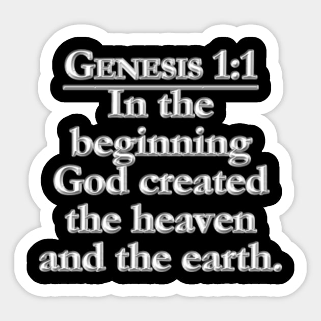 Bible Verse Genesis 1:1 - Genesis 1 1 - Sticker | TeePublic