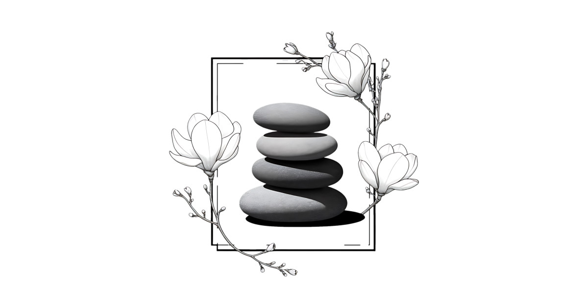 Hand Drawn Balance Stone Mindfulness Meditation Zen - Hand Drawn ...