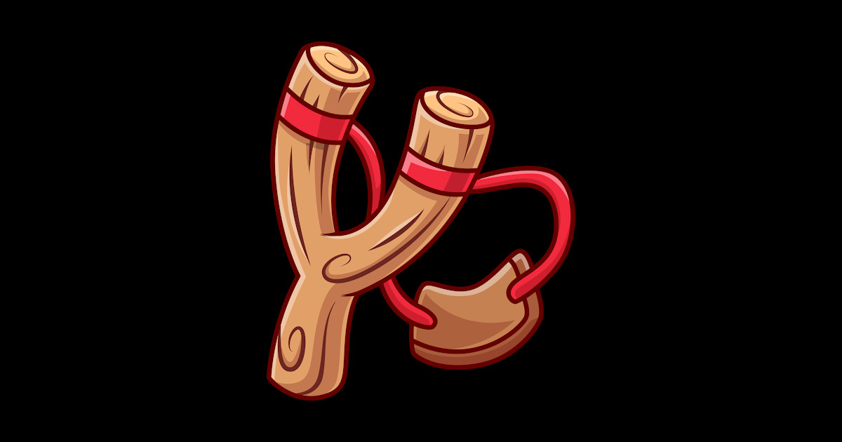 Slingshot Catapult Cartoon - Slingshot Catapult Cartoon - Sticker ...