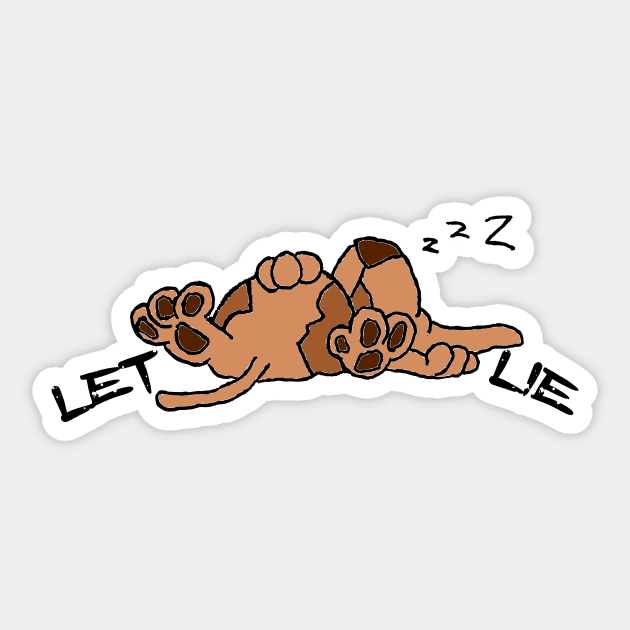 Let Sleeping Dogs Lie Cartoon - Let Sleeping Dogs Lie - Sticker | TeePublic