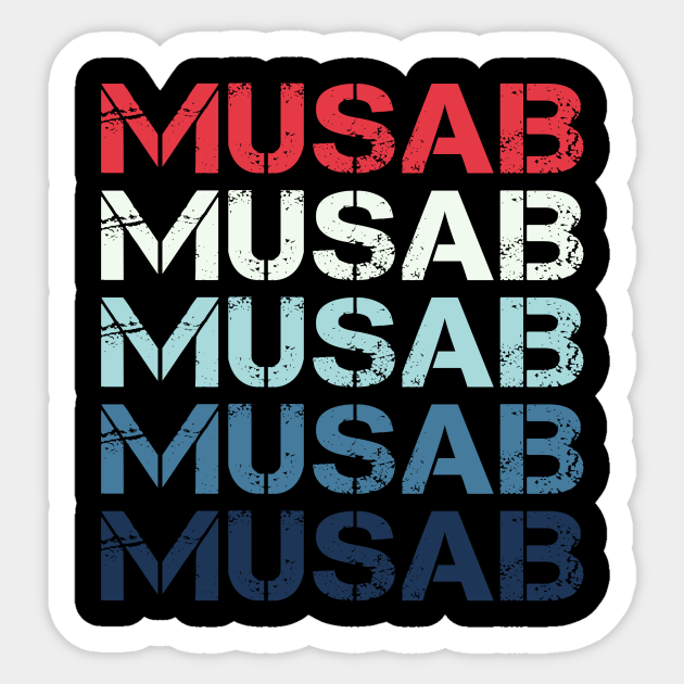Musab - Name - Sticker | TeePublic