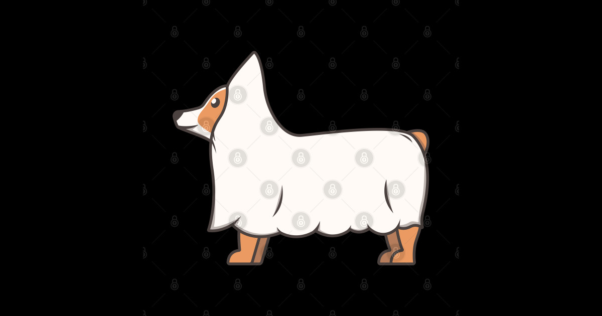 Ghost corgi - Ghost Corgi - Sticker | TeePublic