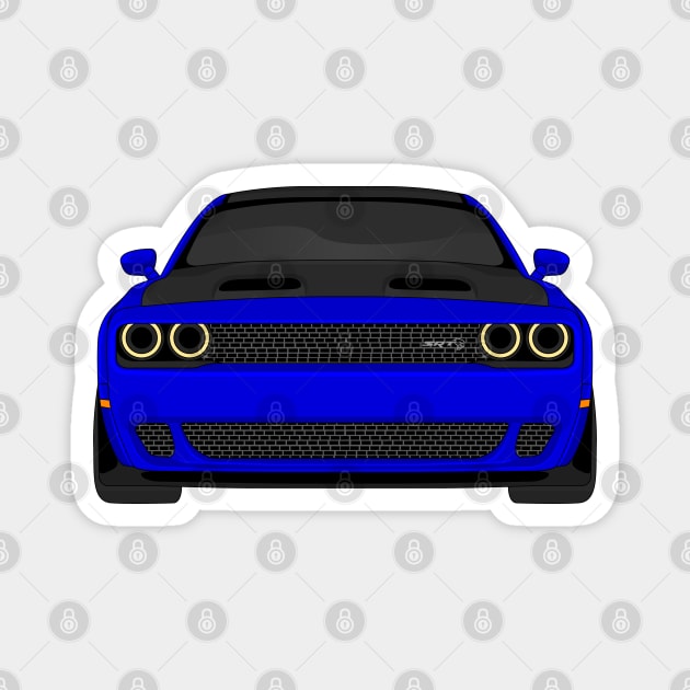 DODGE HELLCAT FRONT DARK-BLUE - Dodge Hellcat Challenger - Magnet ...