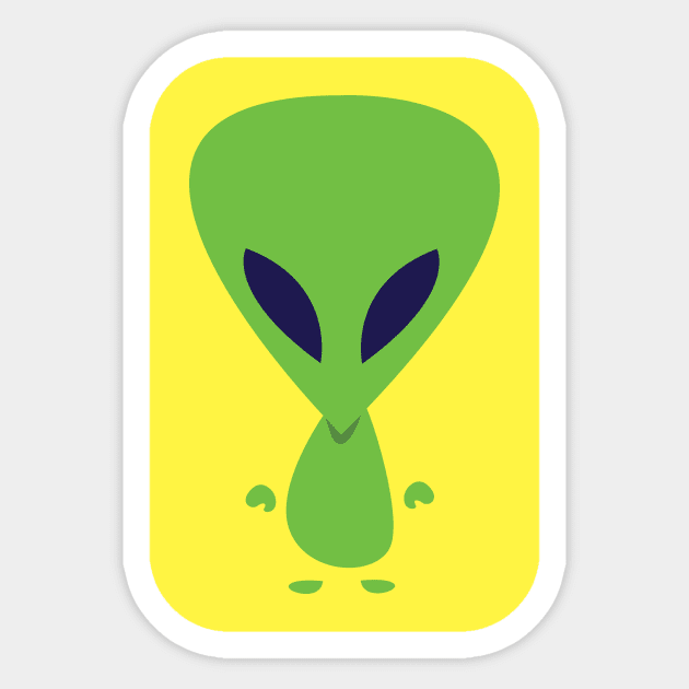 Cute little alien - Alien - Sticker | TeePublic