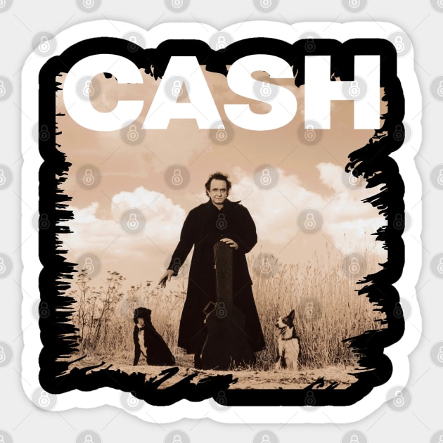 Vintage Johnny Cash - Johnny Cash - Sticker | TeePublic