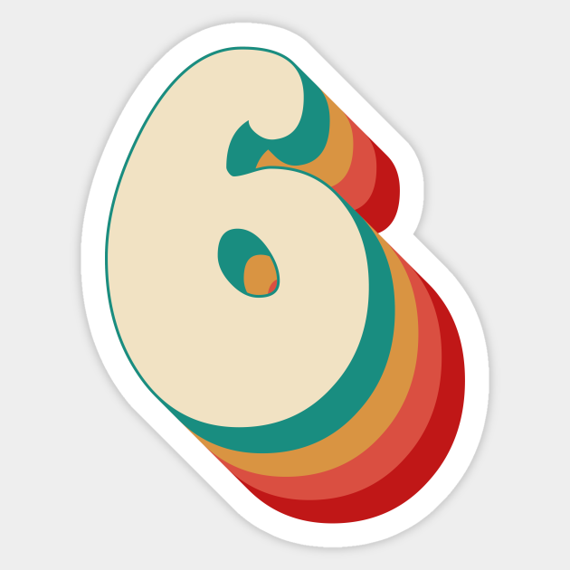 Number 6 - Number 6 - Sticker | TeePublic