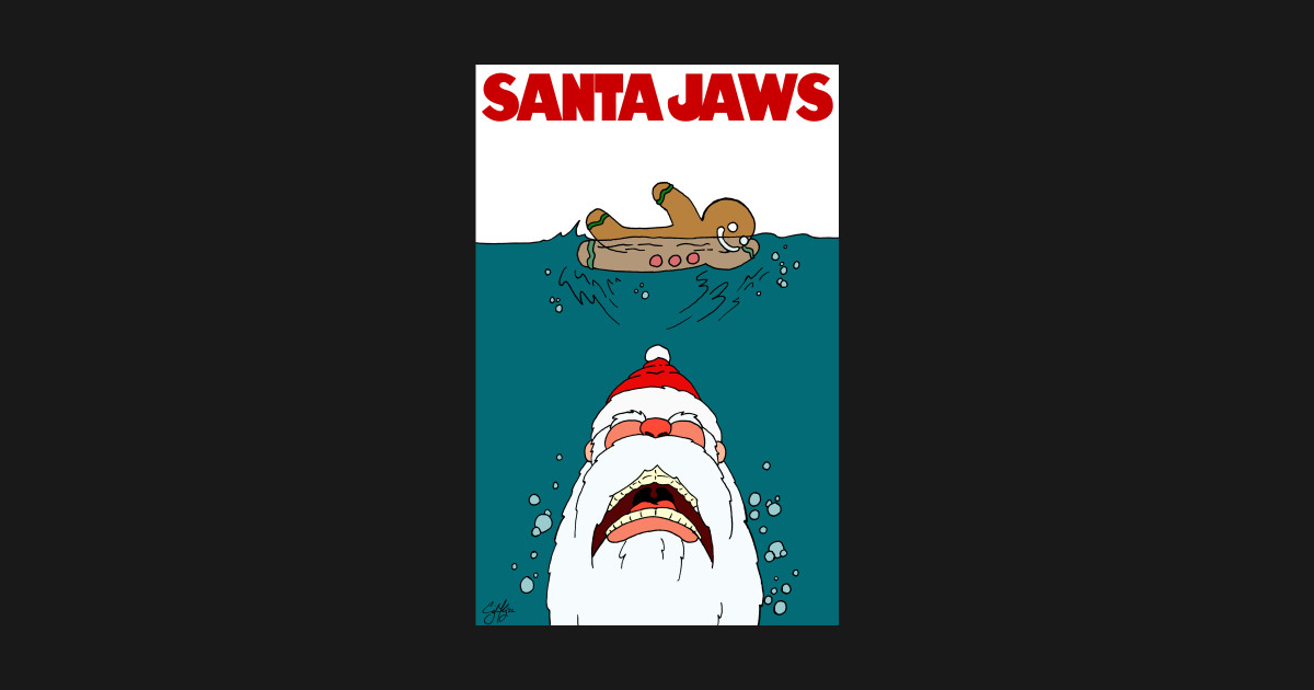 Santa Jaws - Christmas - Hoodie | TeePublic