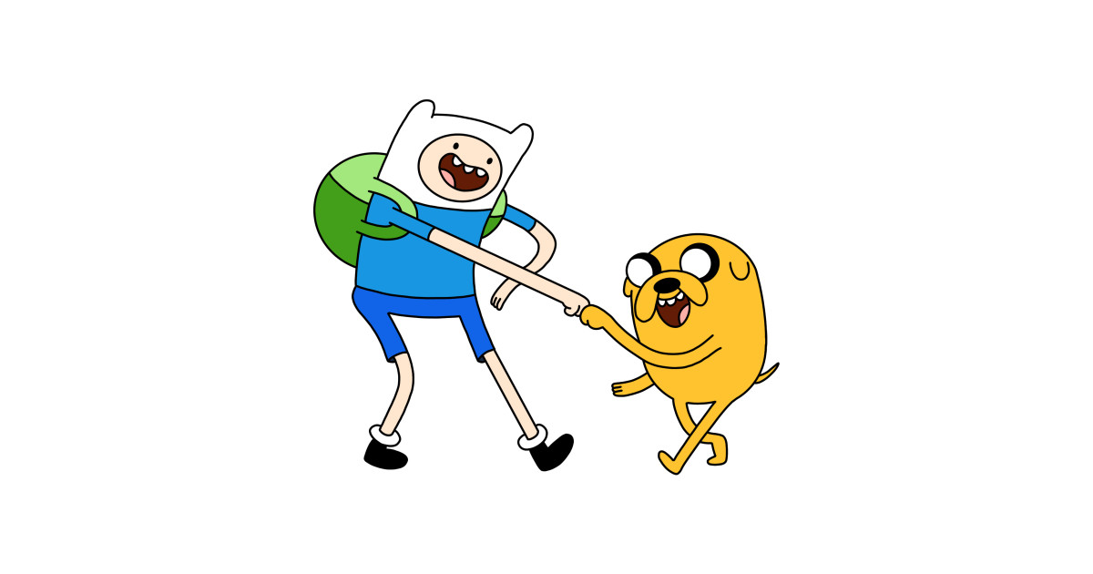 Finn and Jake fist bump Adventure Time - Adventure Time - T-Shirt ...