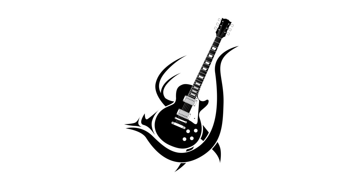 Tribal Guitar - Tribal - Sticker | TeePublic
