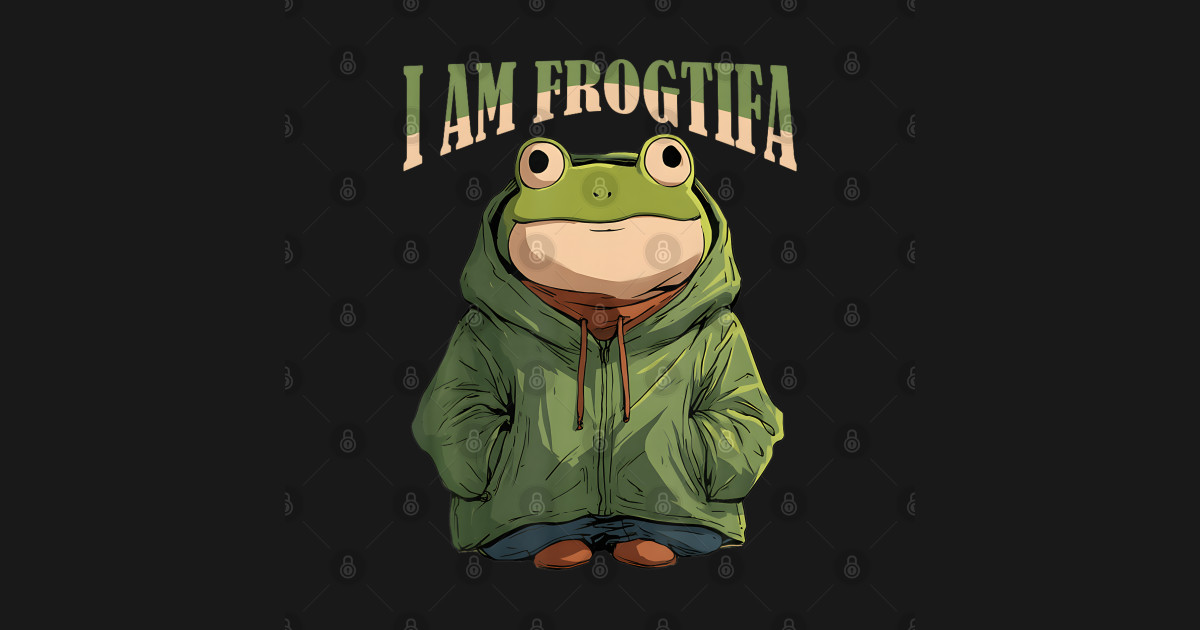 I Am Frogtifa Frog Band - Funny Frog Meme - T-Shirt | TeePublic