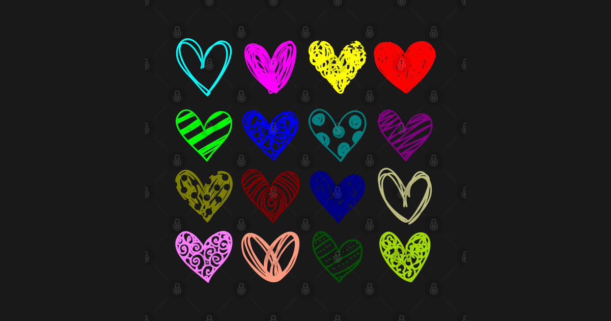 Hearts & More Hearts - Hearts - T-Shirt | TeePublic