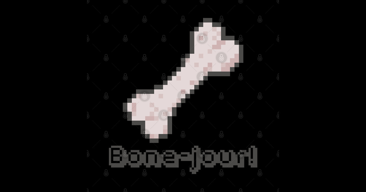 white bone pixel art - Bone - Sticker | TeePublic