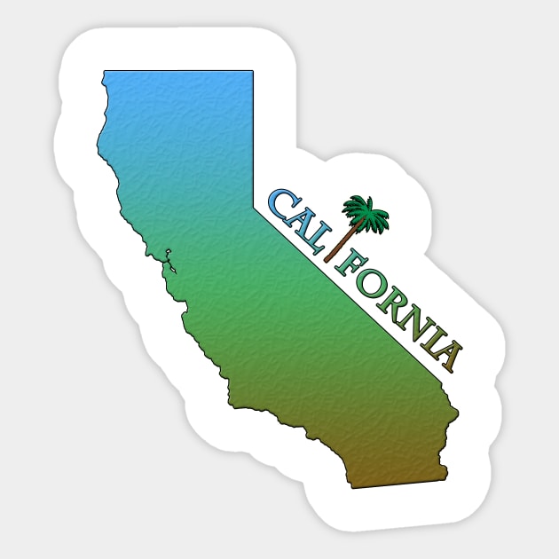 California State Outline - California - Sticker | TeePublic
