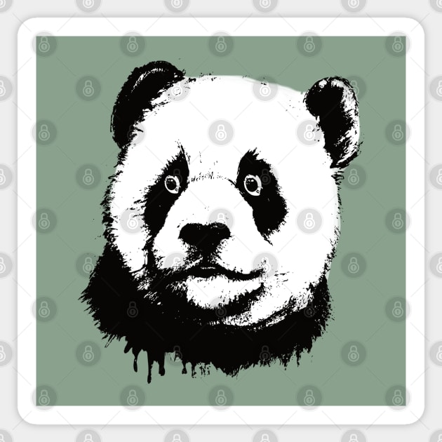 Panda Bear Drip Painting - Panda - Sticker | TeePublic