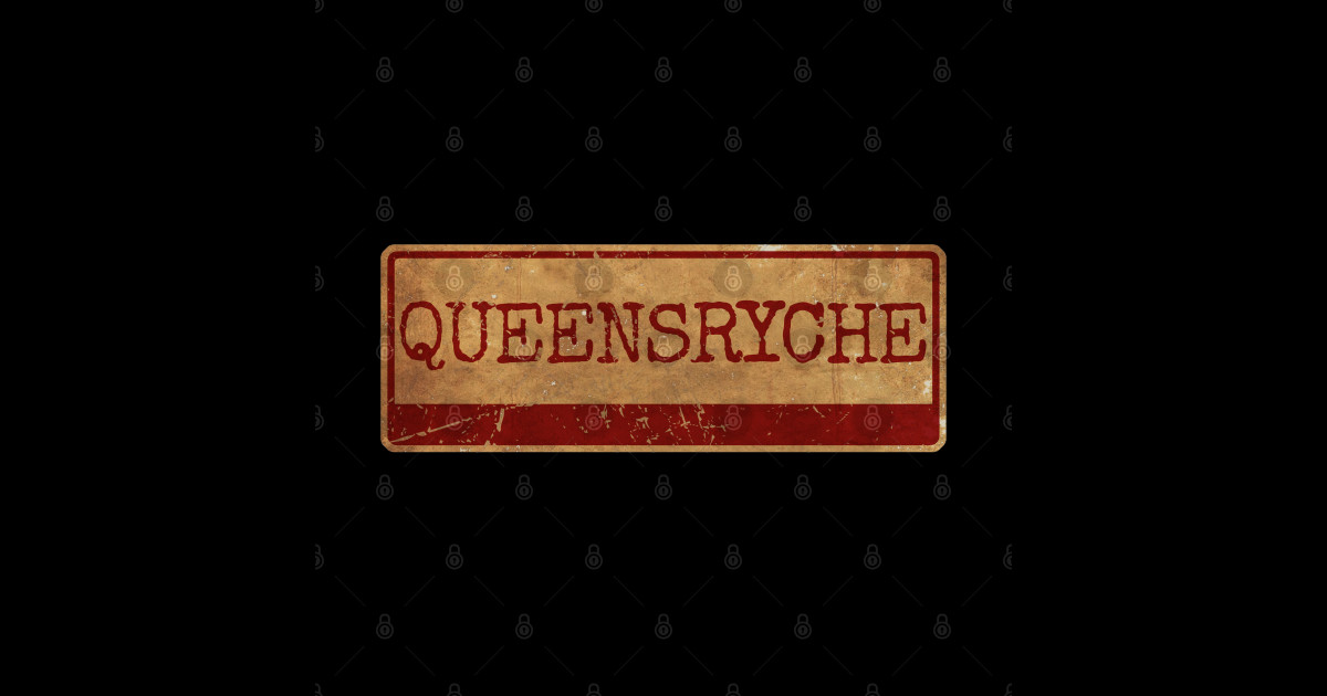 Queensryche Text gold siple retro, vintage - Queensryche - Sticker ...