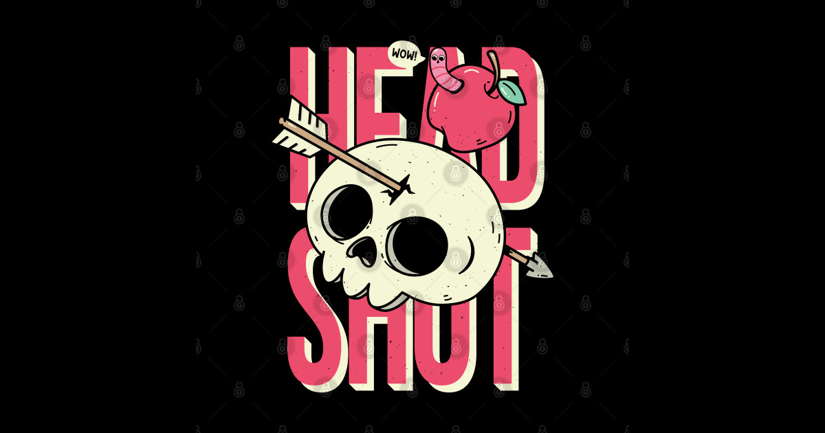 Headshot - Skull - Sticker | TeePublic