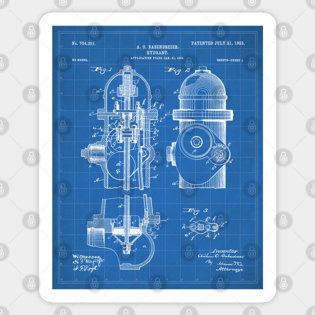 Fire Fighter Patent - Fire Hydrant Art - Blueprint - Fire Fighter ...