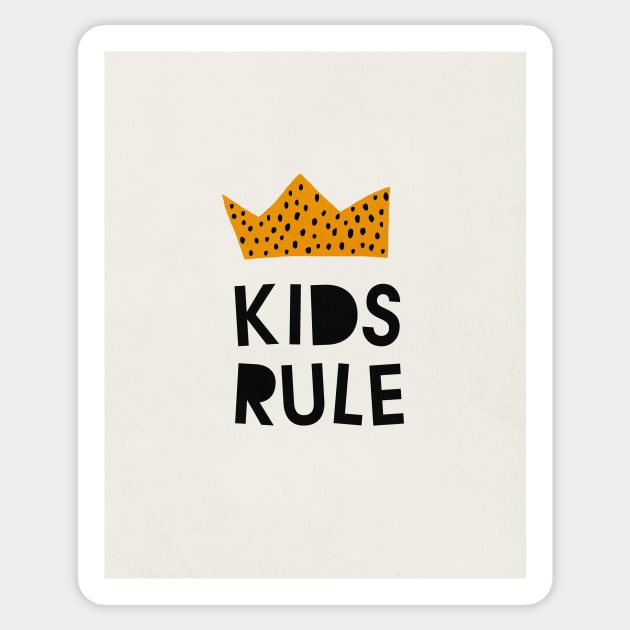 Kids rule, Abstract, Mid century modern kids wall art, Nursery room ...