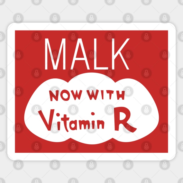 Malk - Now with Vitamin R - Simpsons - Sticker | TeePublic
