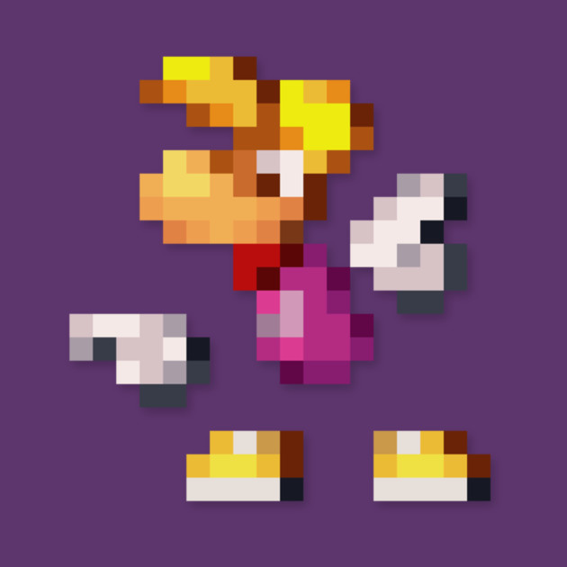 Rayman low-res pixelart - Rayman - T-Shirt | TeePublic