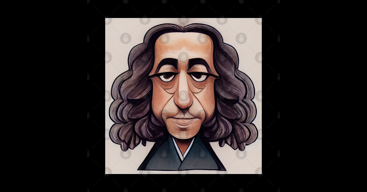 Baruch Spinoza | Comics Style - Spinoza - Sticker | TeePublic