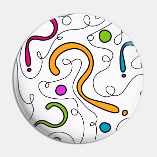 Confused Question Mark Pattern Pins and Buttons for Sale | TeePublic