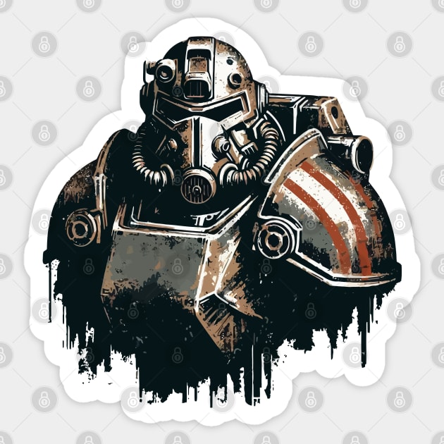 Post Apocalyptic Armor - Video Game - Sticker | TeePublic