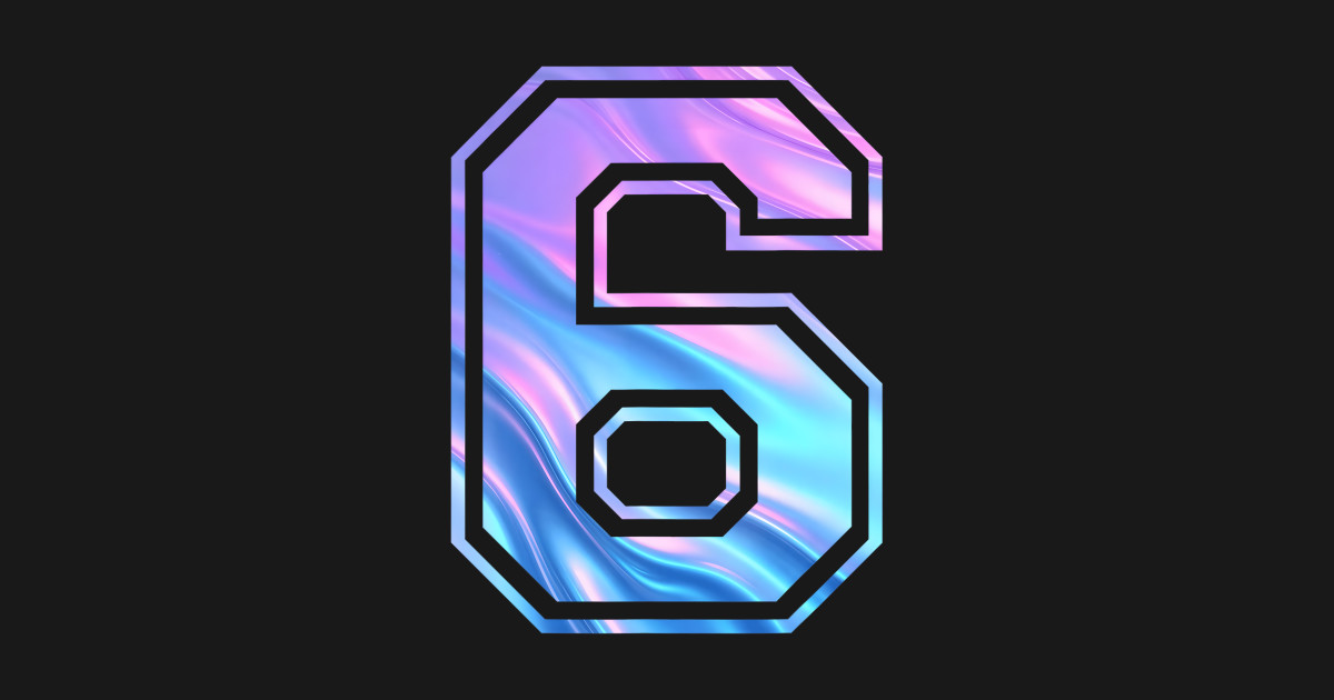 6 Number Six Team Sports Varsity - Matching Team Sports - T-Shirt ...