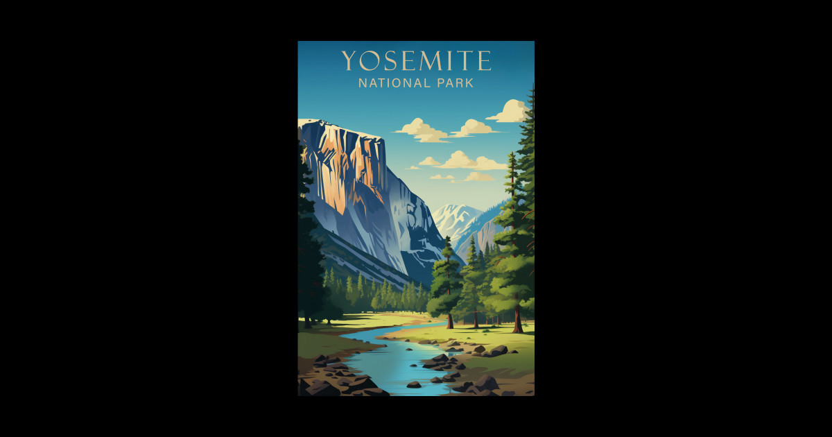 Yosemite National Park Vintage Travel Poster - Yosemite National Park ...