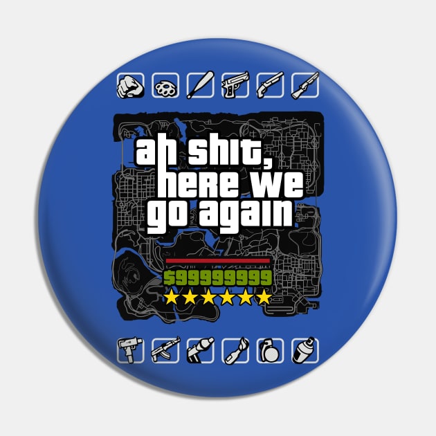 GTA SA Map - Gta - Pin | TeePublic