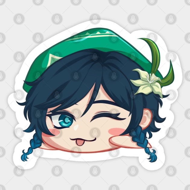 chibi venti genshin fanart - Genshin Impact - Sticker | TeePublic