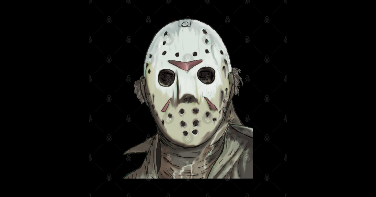Jason Voorhees Portrait - Jason Voorhees - Sticker | TeePublic