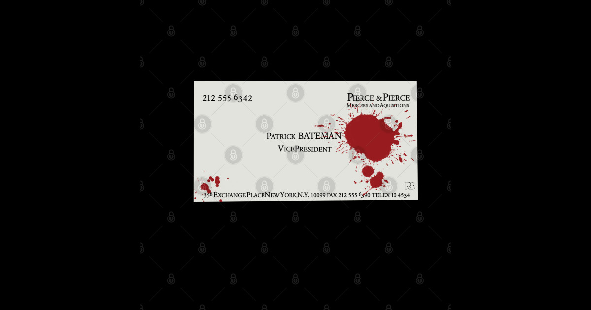 Patrick Bateman Card - Patrick Bateman - Sticker | TeePublic