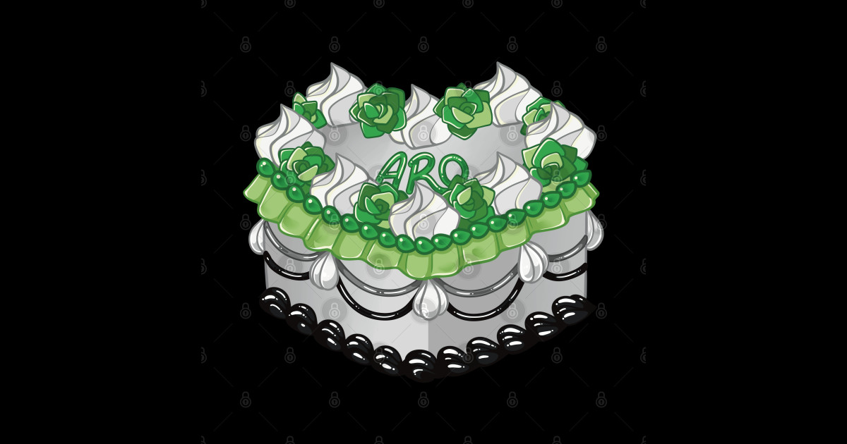 Aro Pride Cake - Aromantic - Sticker | TeePublic